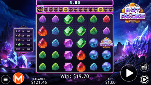 Hot Rocks Slot » One Gem of a Stake Casino Game