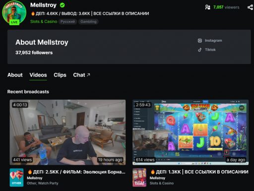 Mellstroy Casino Streamer » Wild Gambling Parties on Kick!
